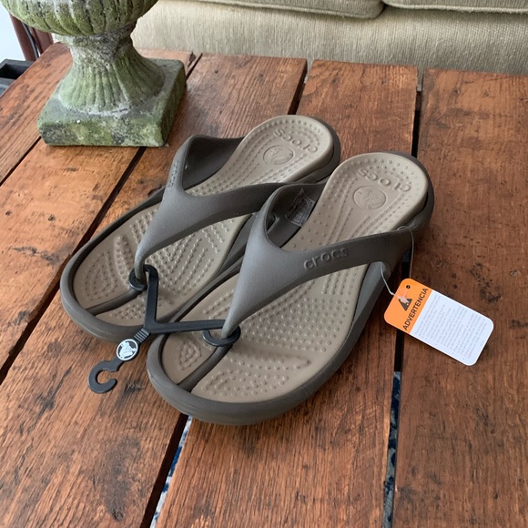 CROCS | Shoes | Crocs Athens Ii Flip Flops Unisex Tan Brown Nwt | Poshmark